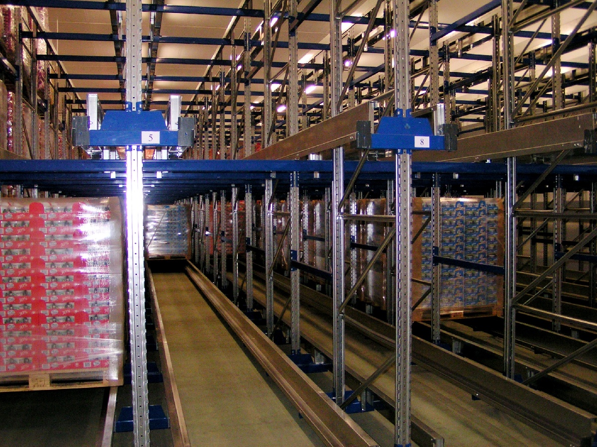 Automated warehouses with radio controlled satellite - Modulblok